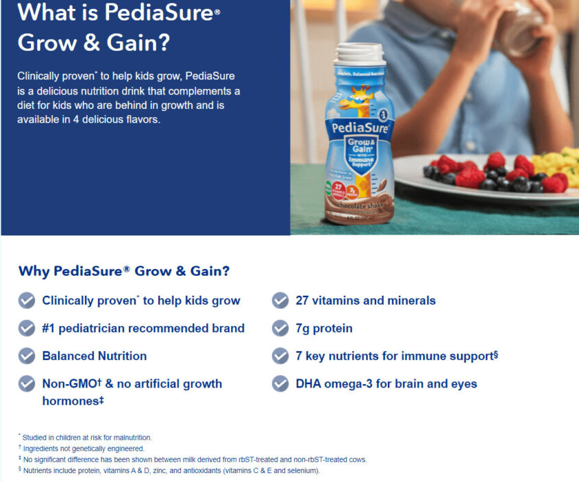 PediaSure Warnings: Misleading Claims - Motherhood Community